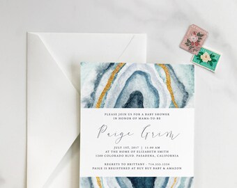 Geode invitation | Etsy