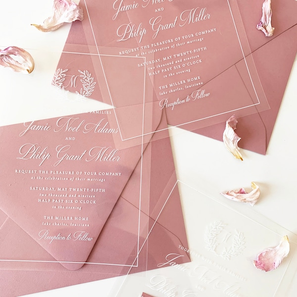 Transparent Wedding Invitation - Etsy