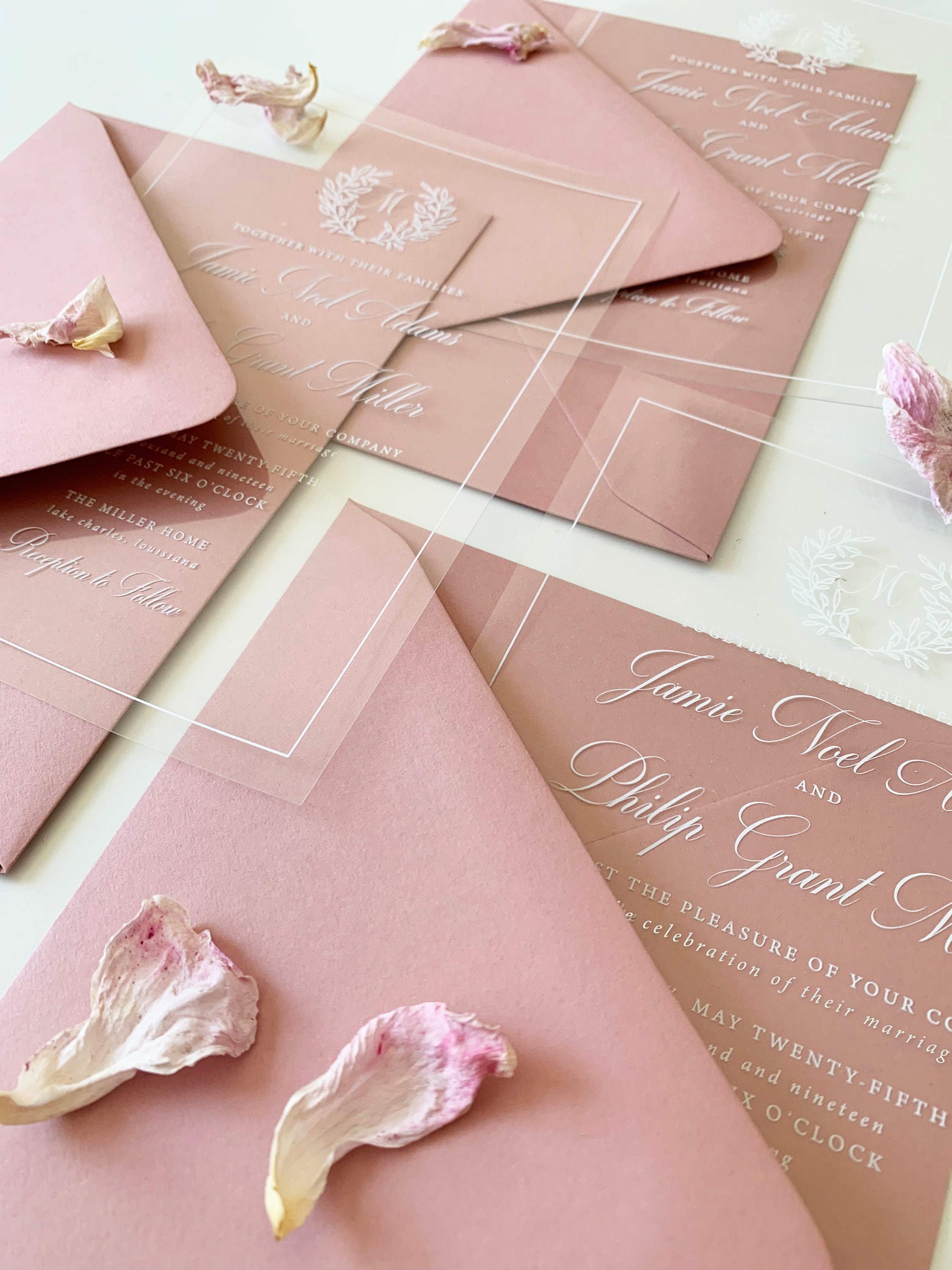 Clear Transparent Wedding Invitation Transparent Invitation | Etsy