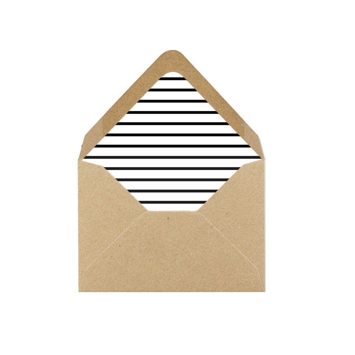 Printable Thin Black and White Striped Envelope - Etsy