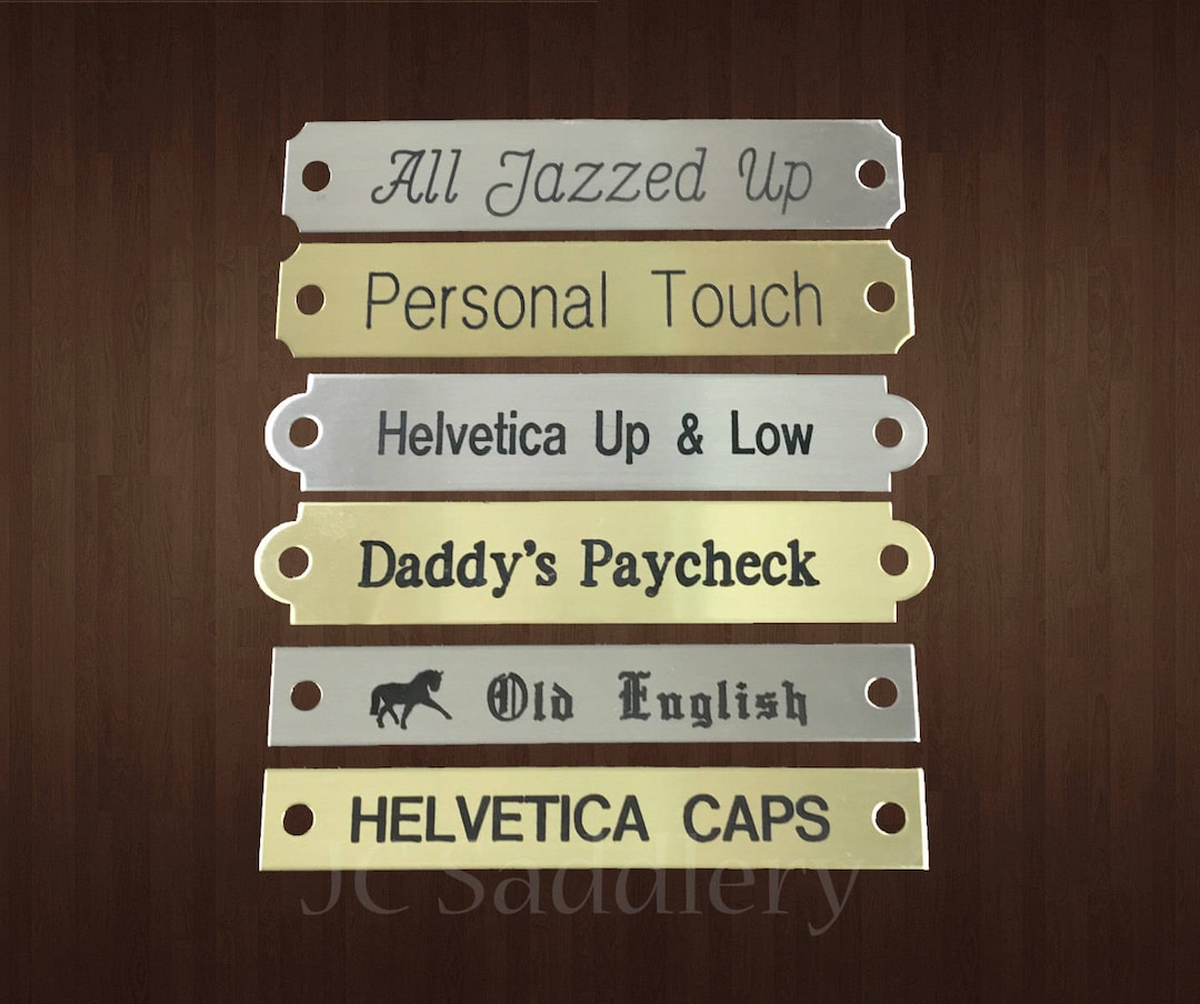 Custom Engraved 4" Solid Brass Halter Plate, Horse Tack Plate ...