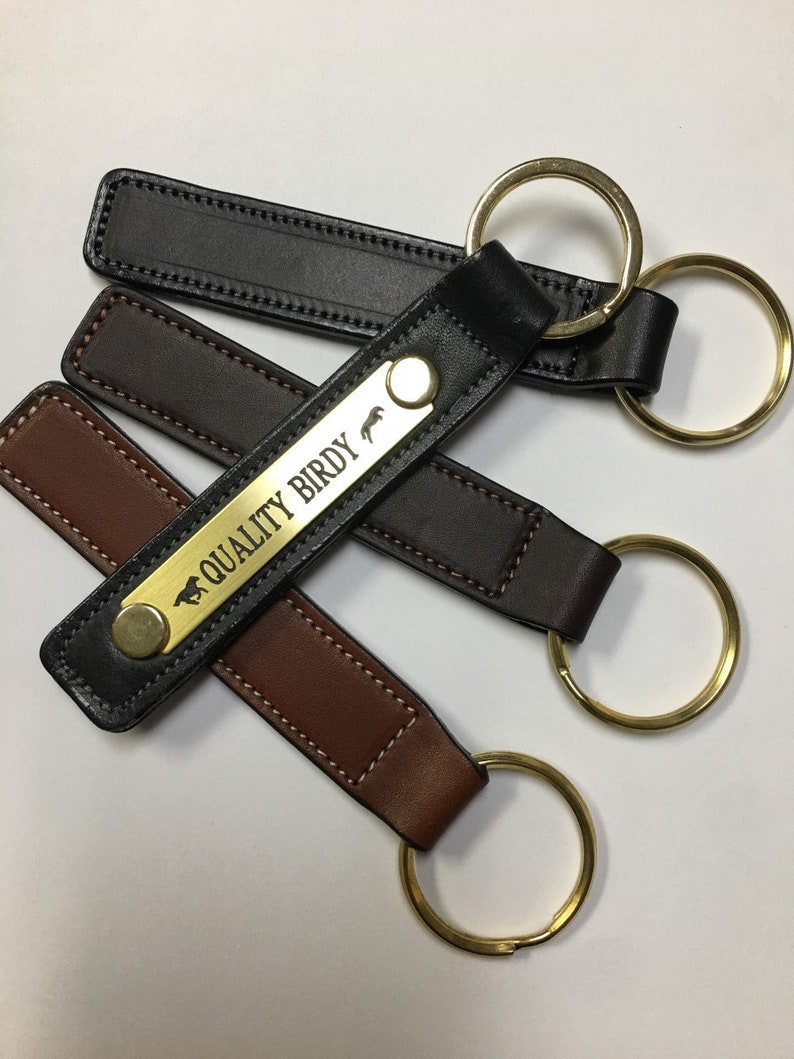Custom Engraved Leather Key Chain Fob Made in the USA - Etsy