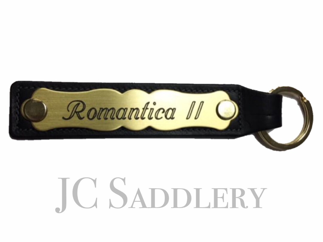 Custom Engraved Leather Key Chain Fob Made in the USA - Etsy