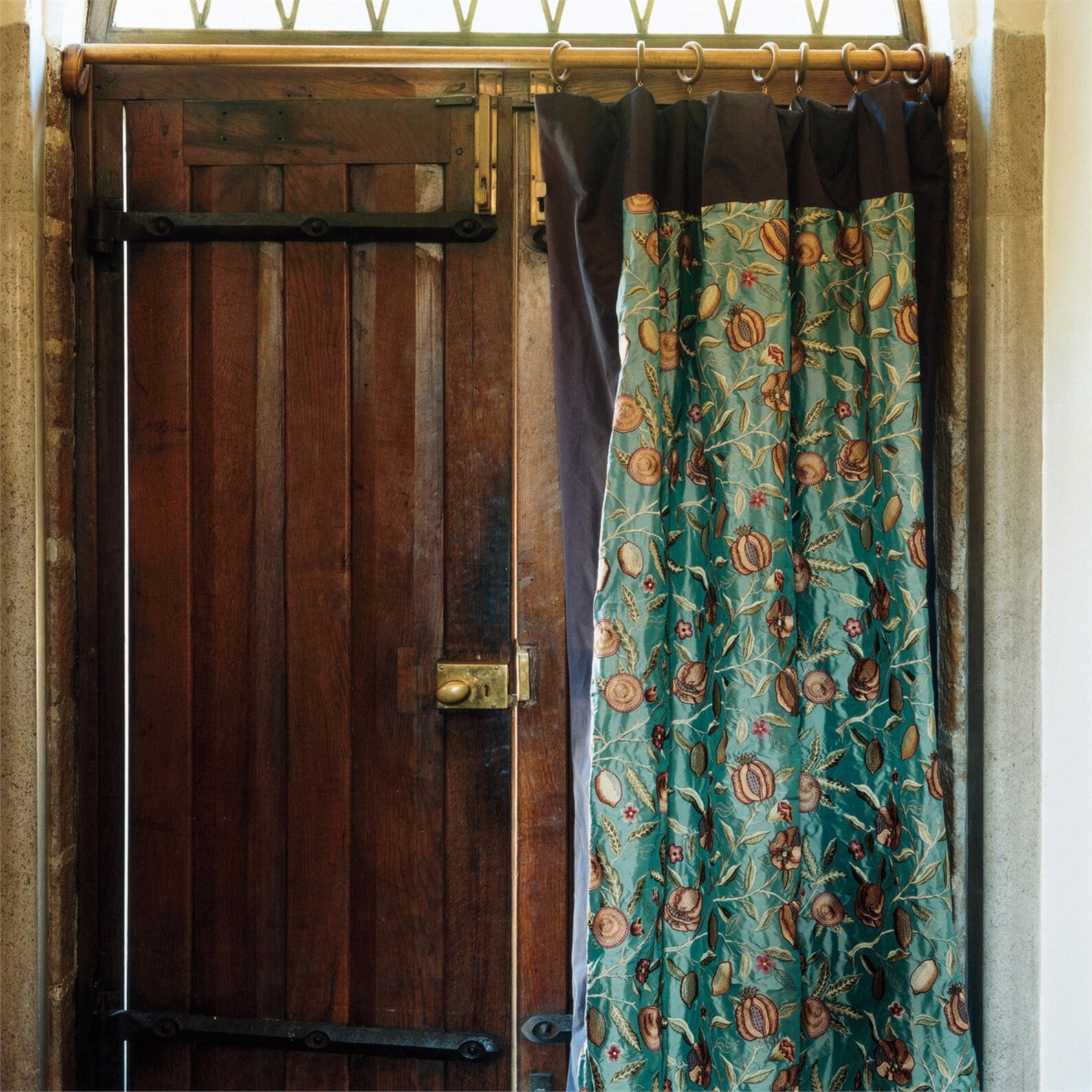 William Morris Fruit Embroiderey With Velvet Lining Portiere Door ...
