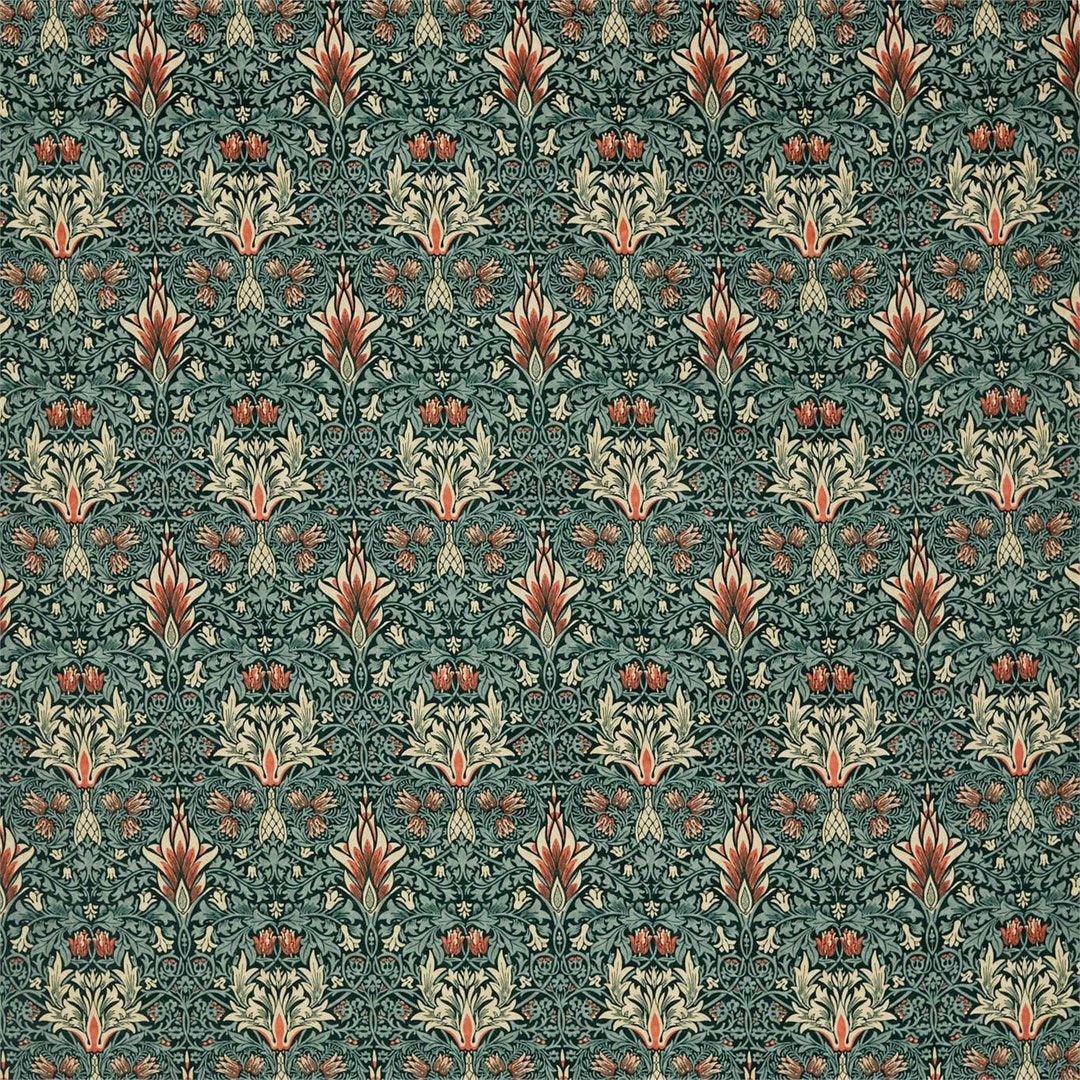 William Morris Snakeshead Printed Velvet Portiere Door Curtain Thistle ...