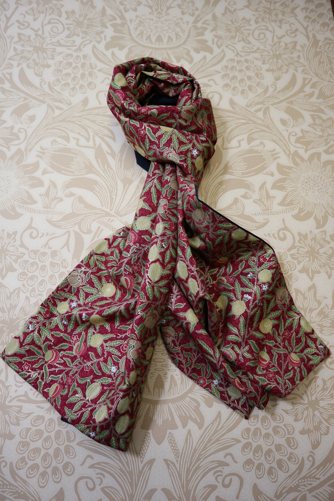 William Morris Scarf Fruit Red - Etsy