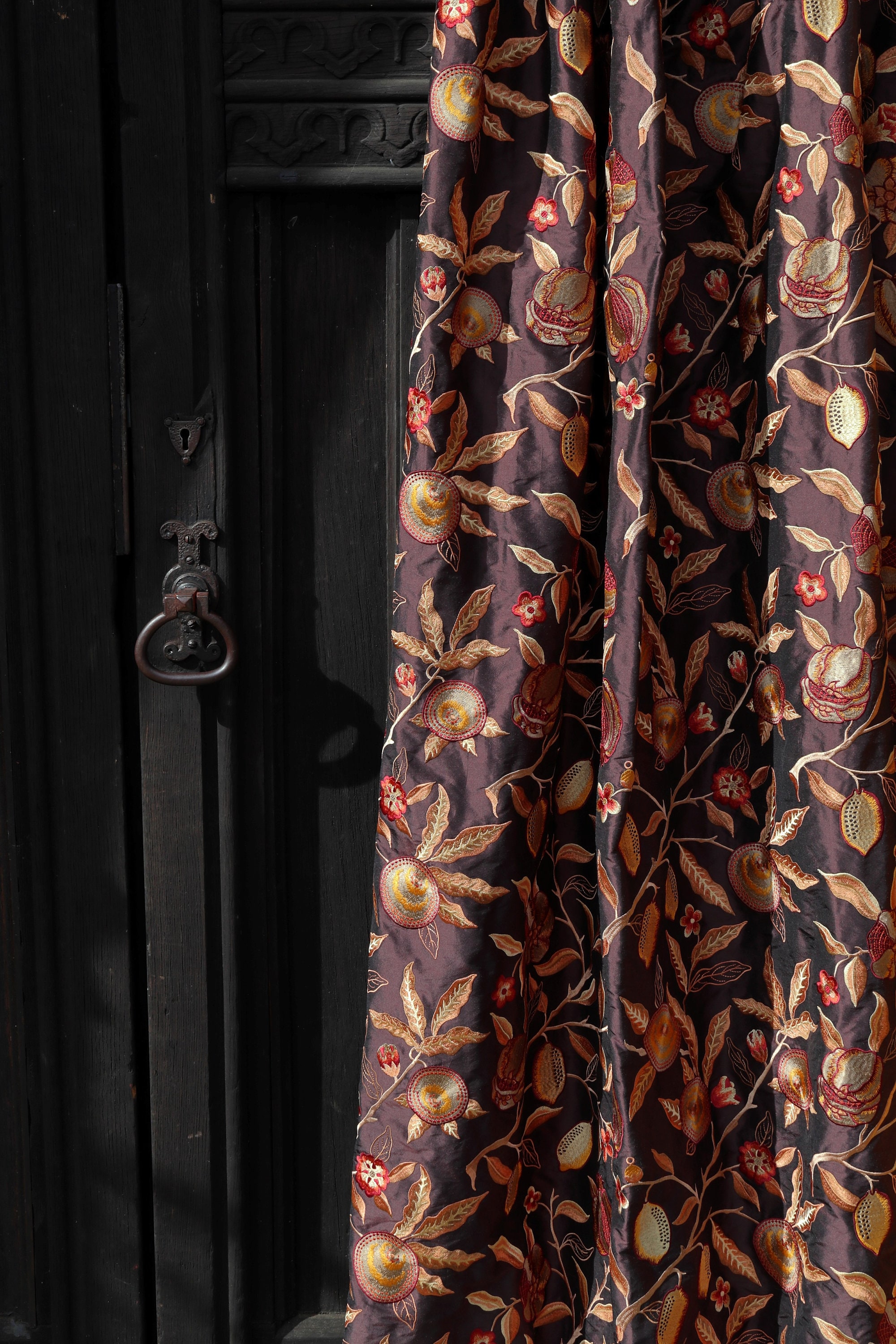 William Morris Fruit Embroiderey With Velvet Lining Portiere Door ...