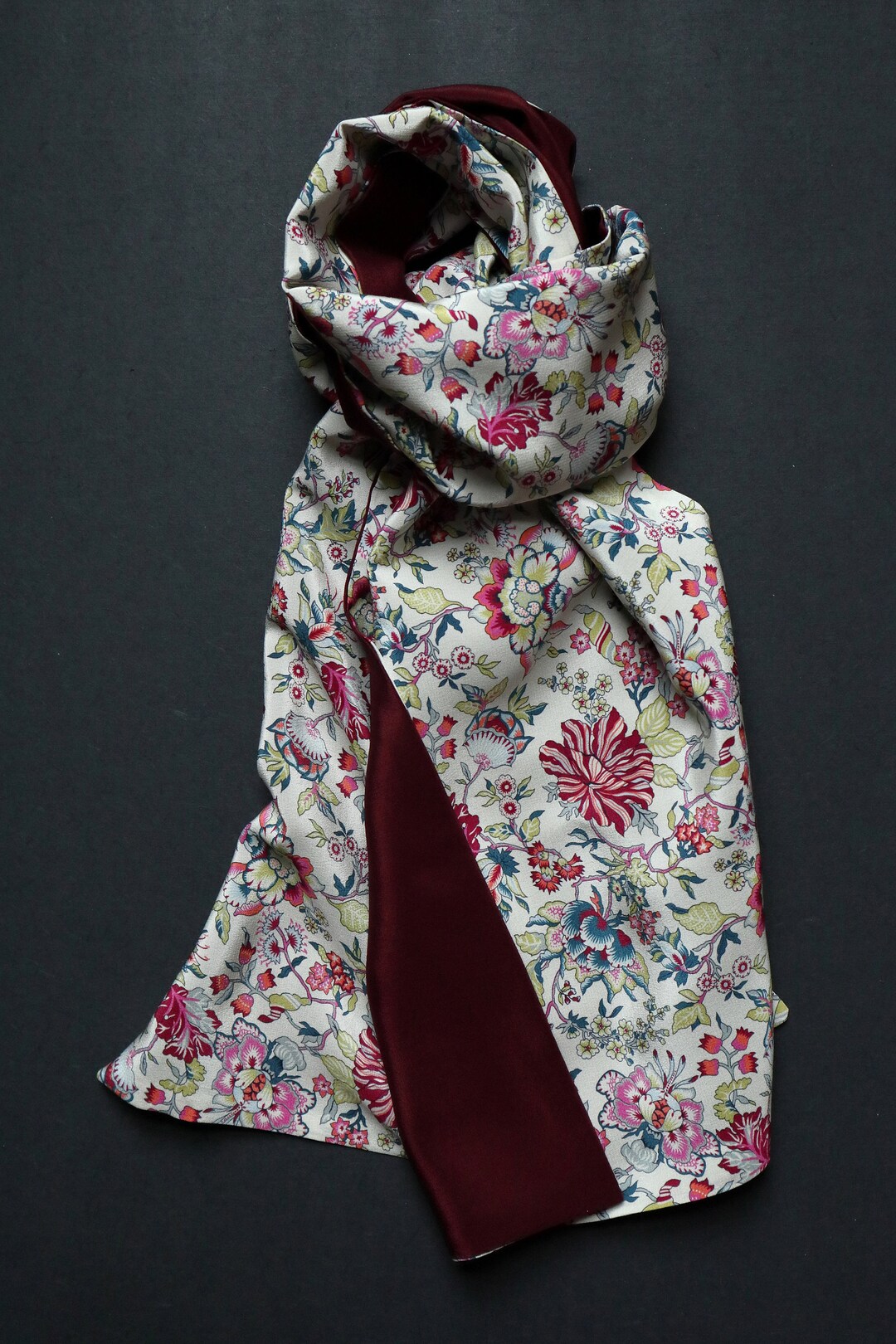William Morris Inspired Scarf 100% Luxury Silk Liberty Christelle - Etsy