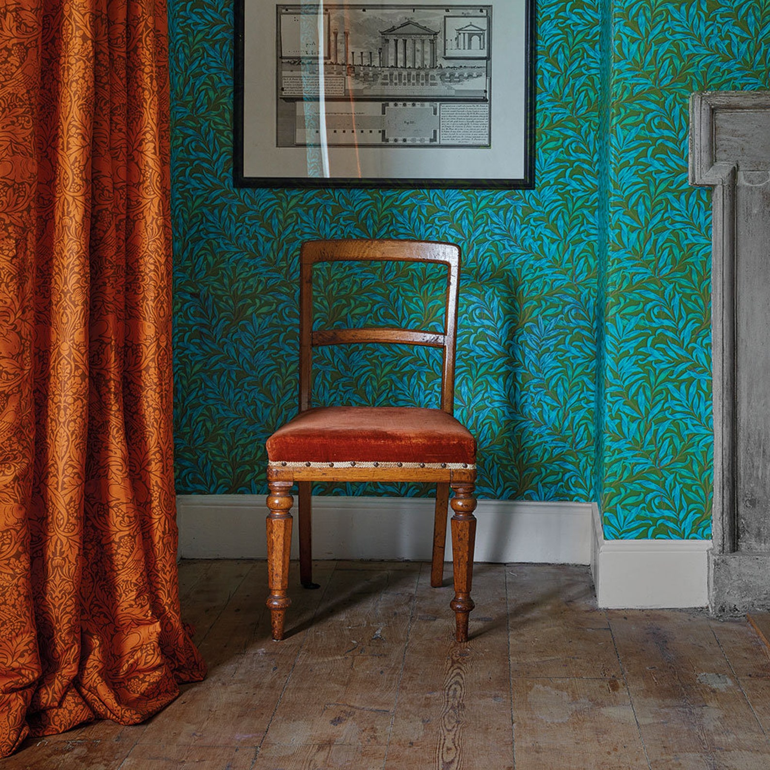 William Morris Brer Rabbit Portiere Curtain With Velvet Lining - Etsy