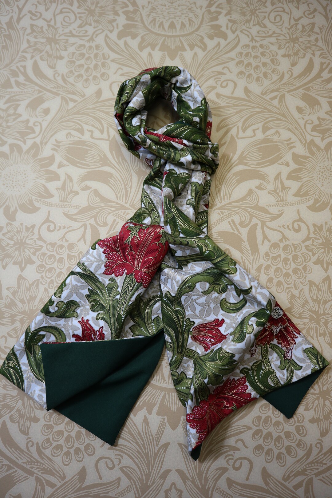 William Morris Scarf Single Stem Green - Etsy