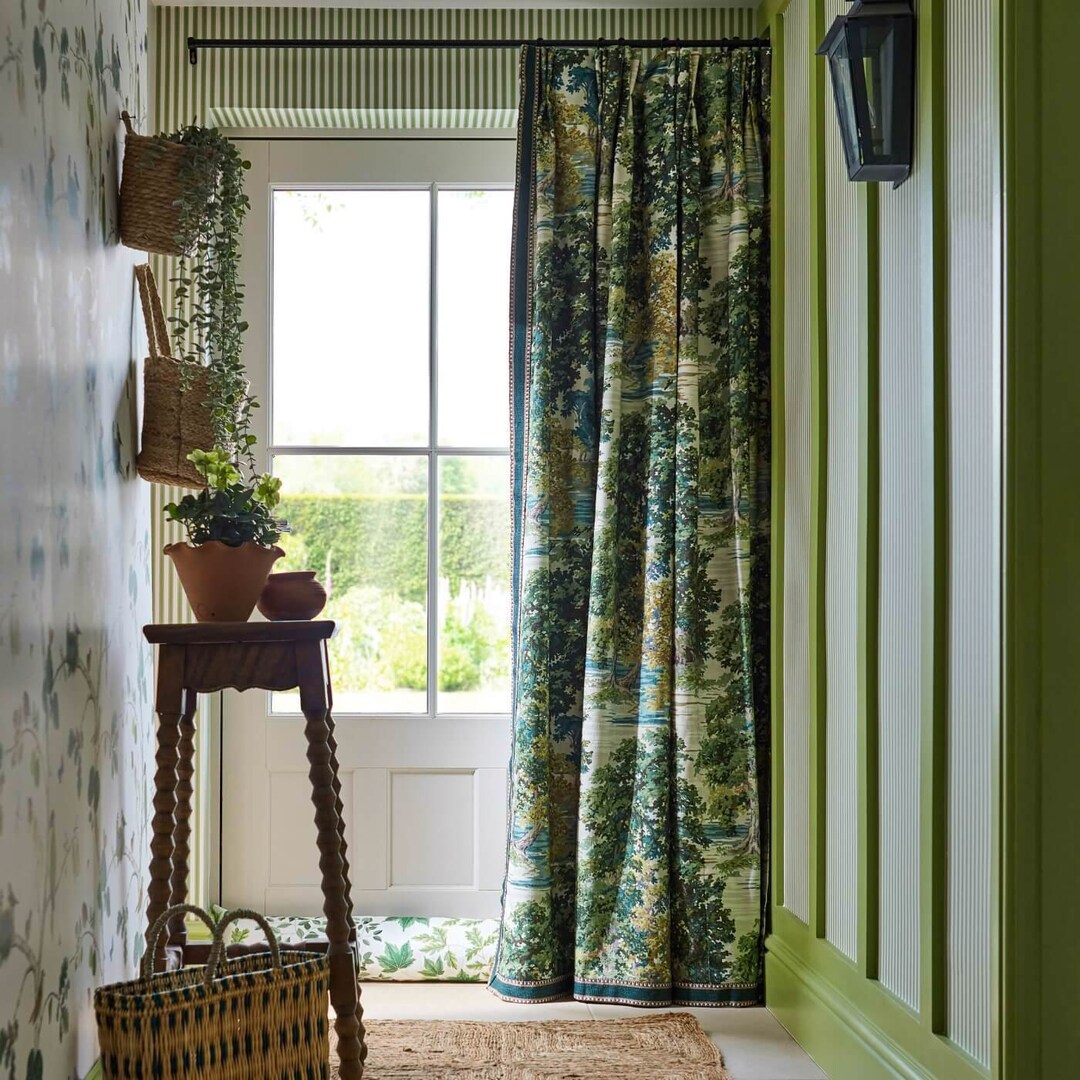 Sanderson Ancient Canopy Portiere Door Curtain Velvet Lined - Etsy