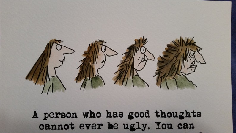 The Twits Quote and Watercolour Painting Roald Dahl Quentin - Etsy UK