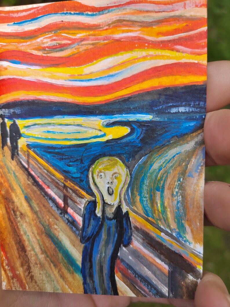 Hand Painted the Scream Miniature Reproduction Acrylic - Etsy
