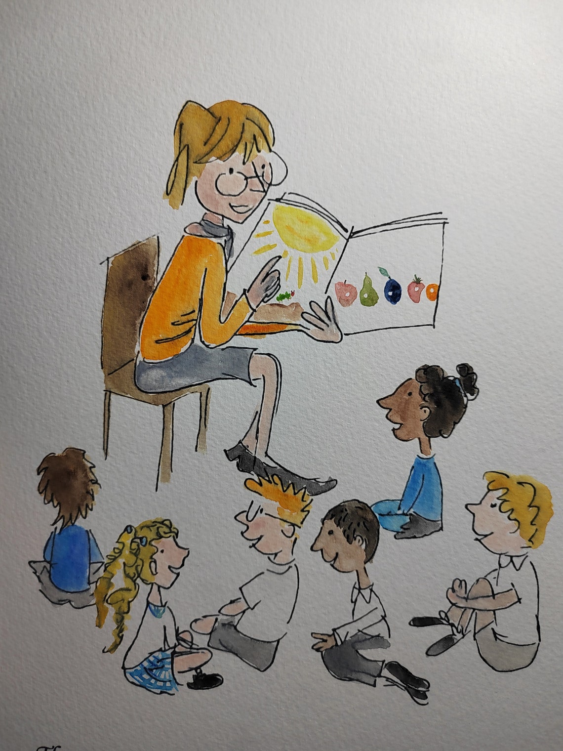 Matilda Teacher Gift Hand Painted Quote and Watercolour Roald Dahl ...