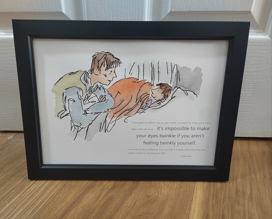 Hand Painted Danny Champion of the World Quote and Watercolour Painting ...