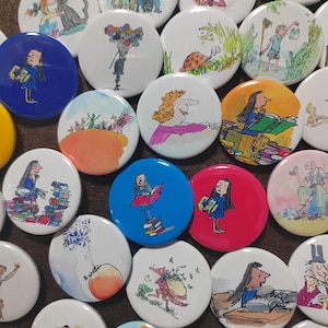 Roald Dahl Matilda Pinback Button Badge, Quentin Blake Art 25mm 45mm - Etsy