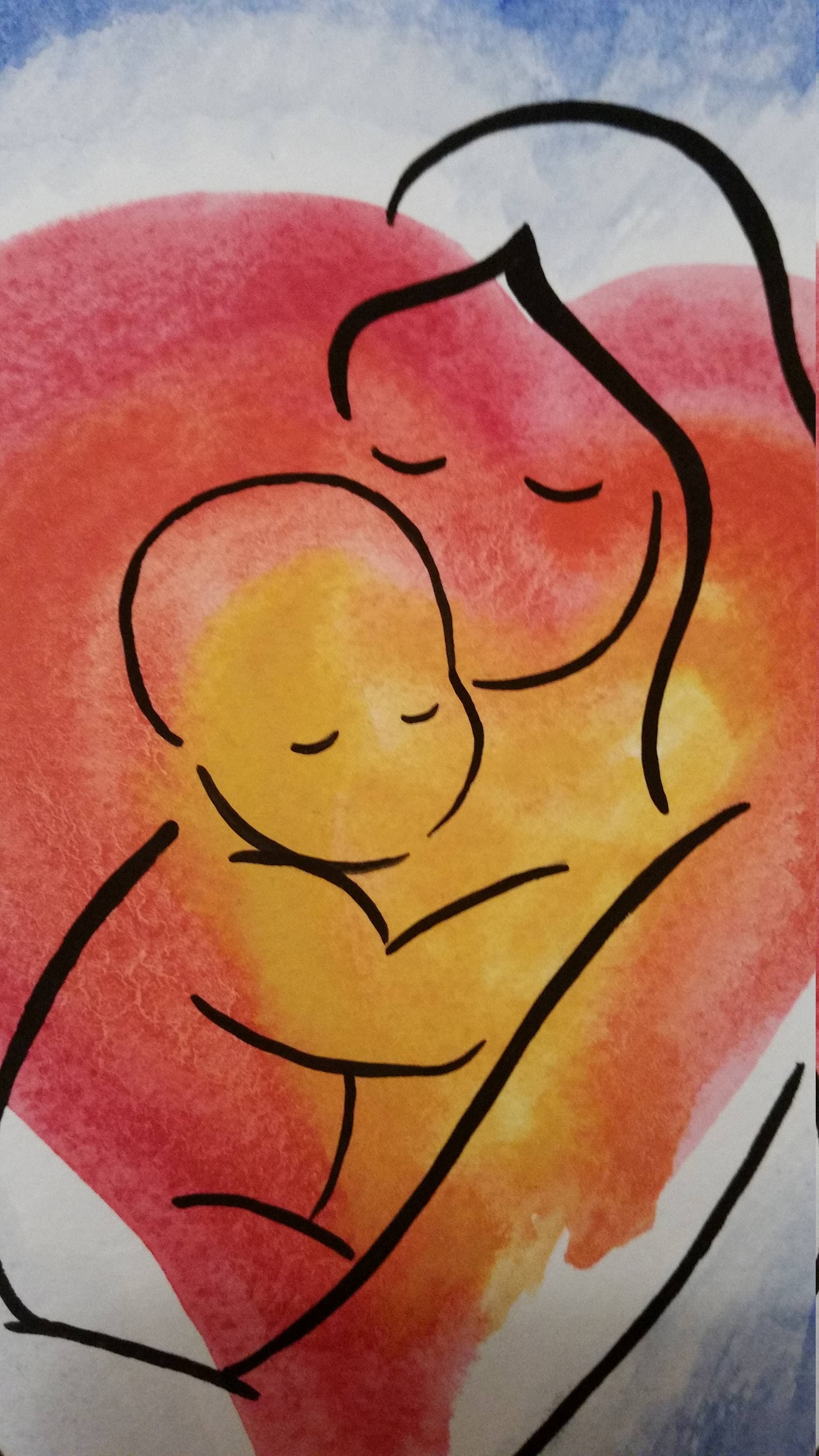 Mother And Child Easy Paintings