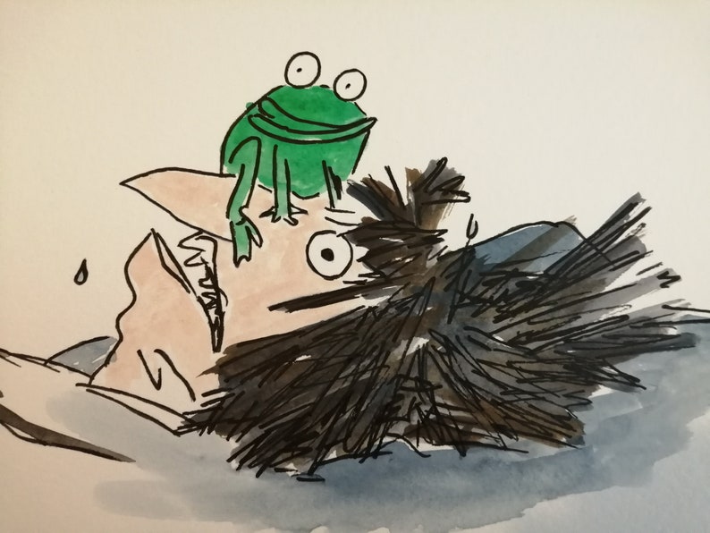 Hand Painted the Twits Quote and Watercolour Painting Roald | Etsy