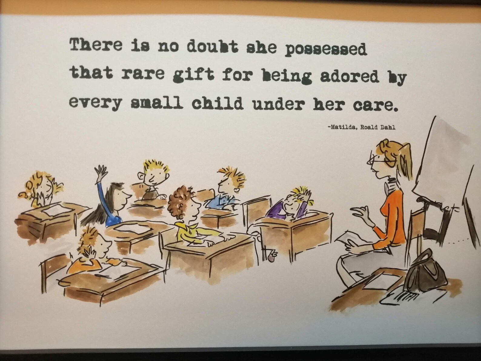 Matilda Quote and Watercolour Painting Roald Dahl Quentin - Etsy UK