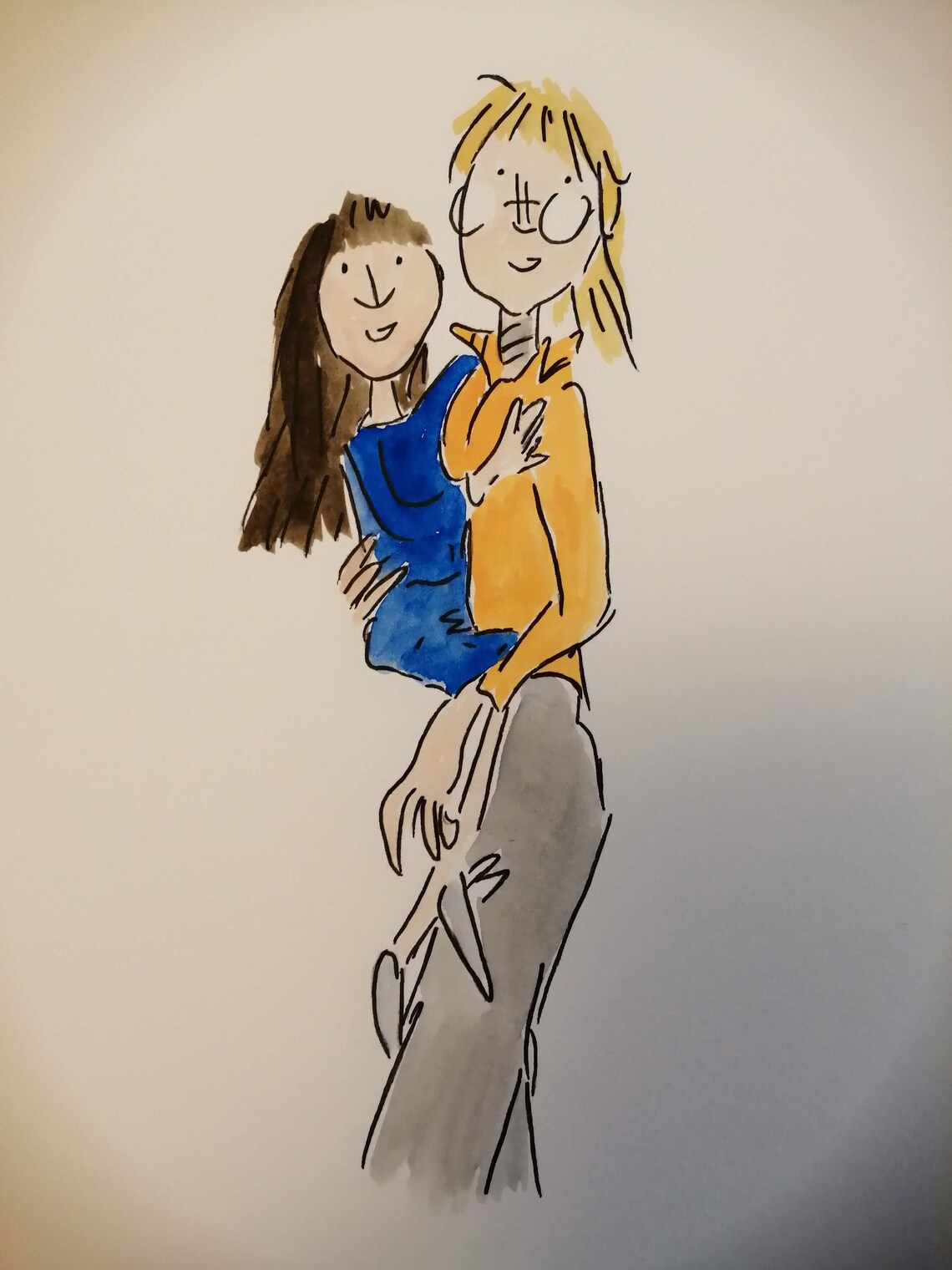Matilda Quote and Watercolour Painting Roald Dahl Quentin Blake Hand ...