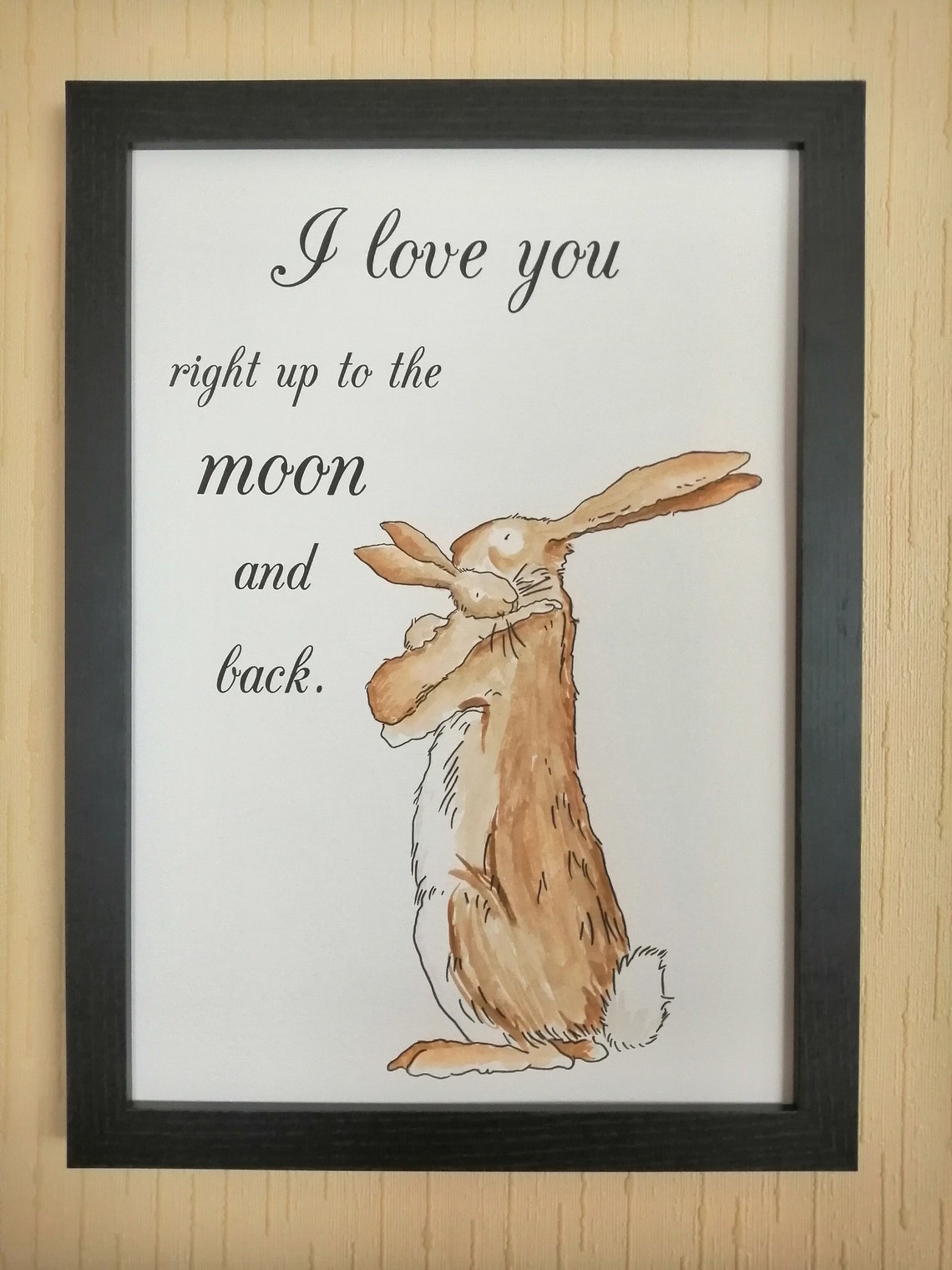 A4 Guess How Much I Love You Rabbit Cuddle Sam Mcbratney Anita - Etsy UK