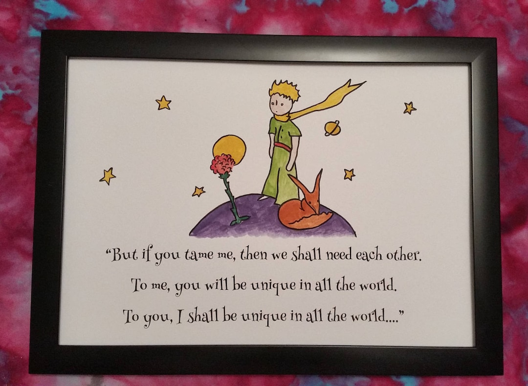 A4 the Little Prince Quote and Watercolour Painting Hand Painted ...
