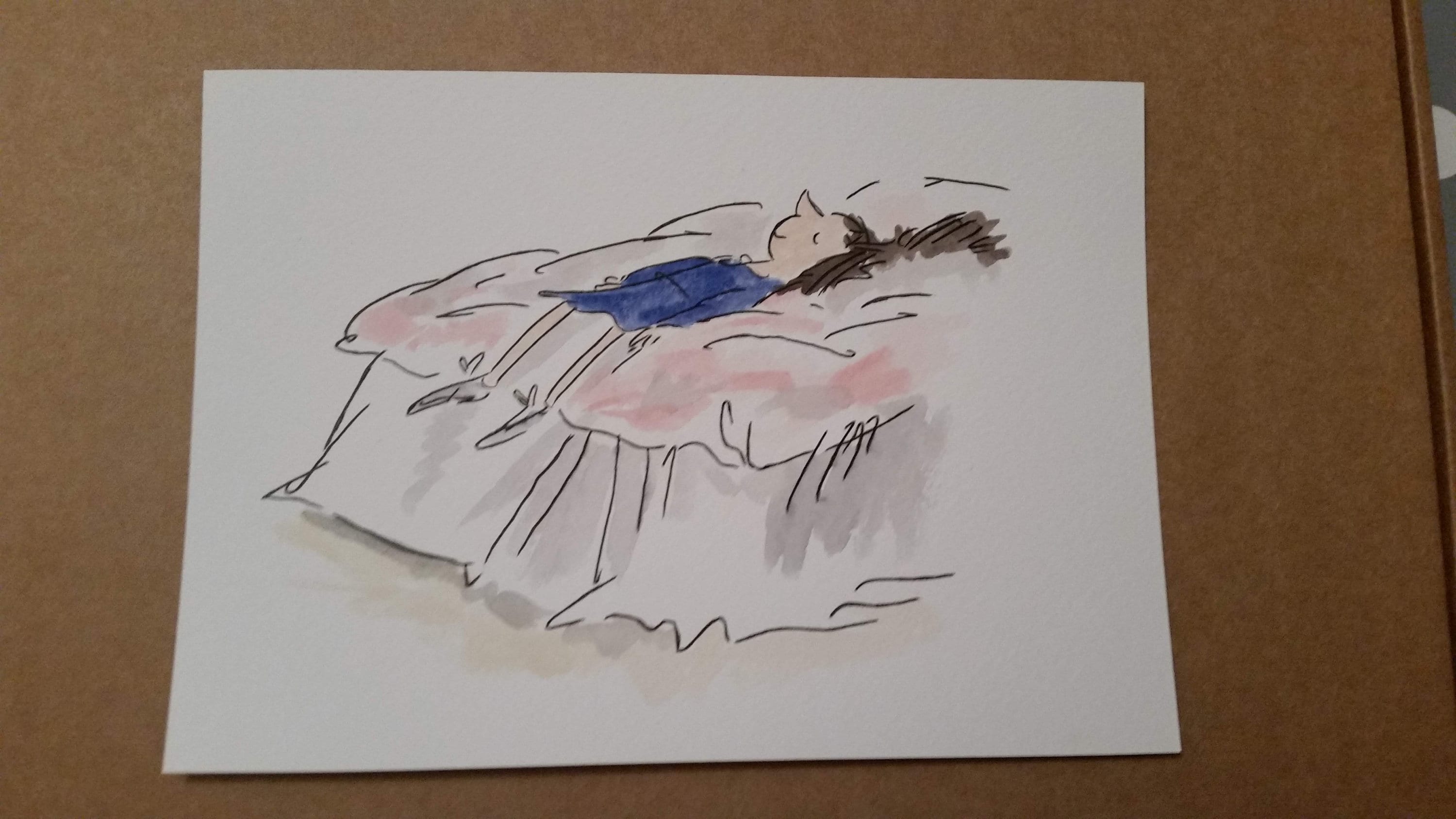 Matilda Watercolour Painting Roald Dahl Quentin Blake Hand Painted ...