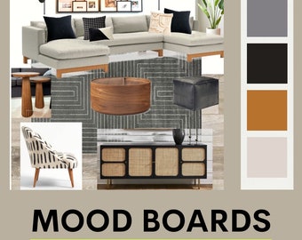 Transitional Coastal Living Room | Living Room Design Package | E ...