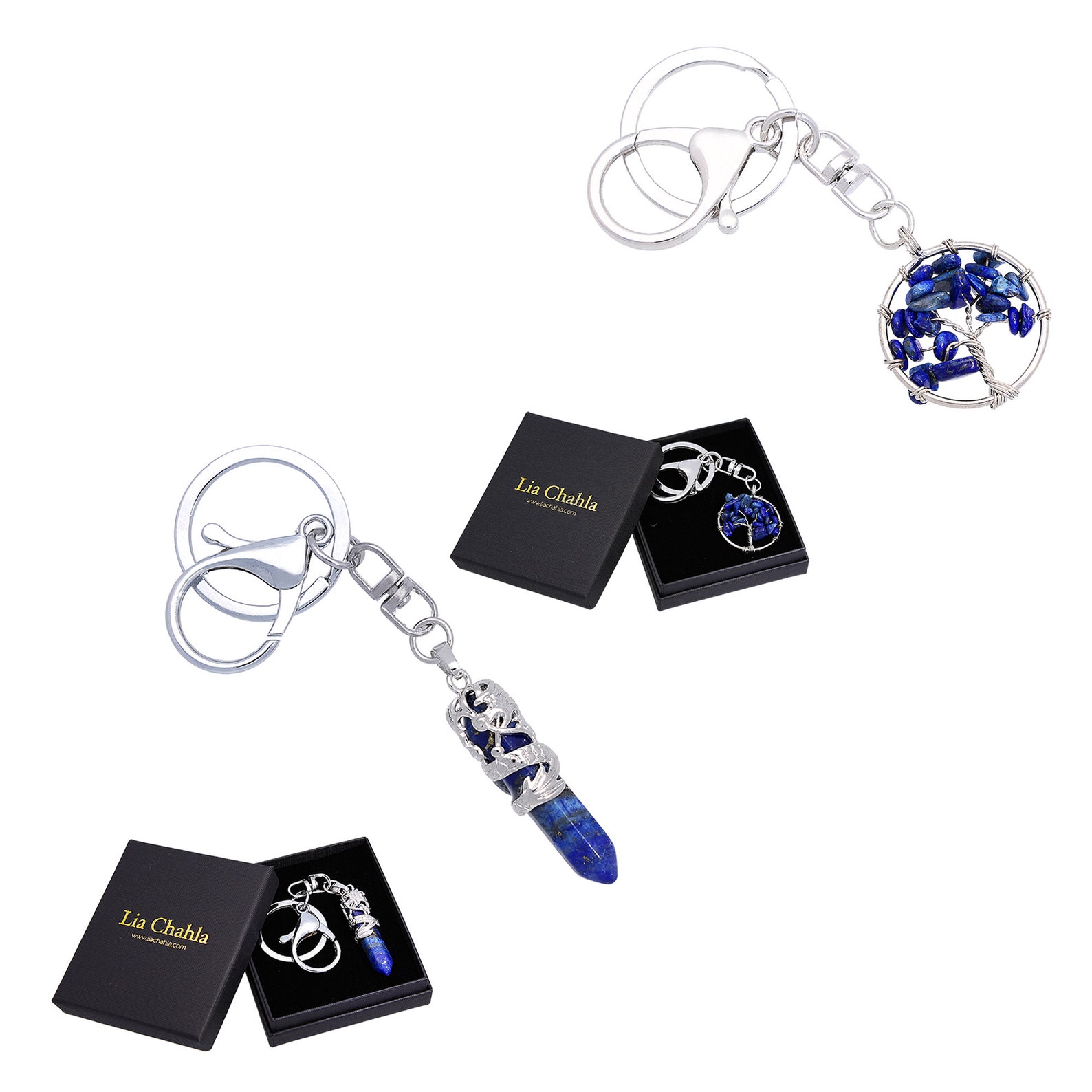 Crystal Keyring Gemstone Keychain Gift for Her and Him Tree - Etsy