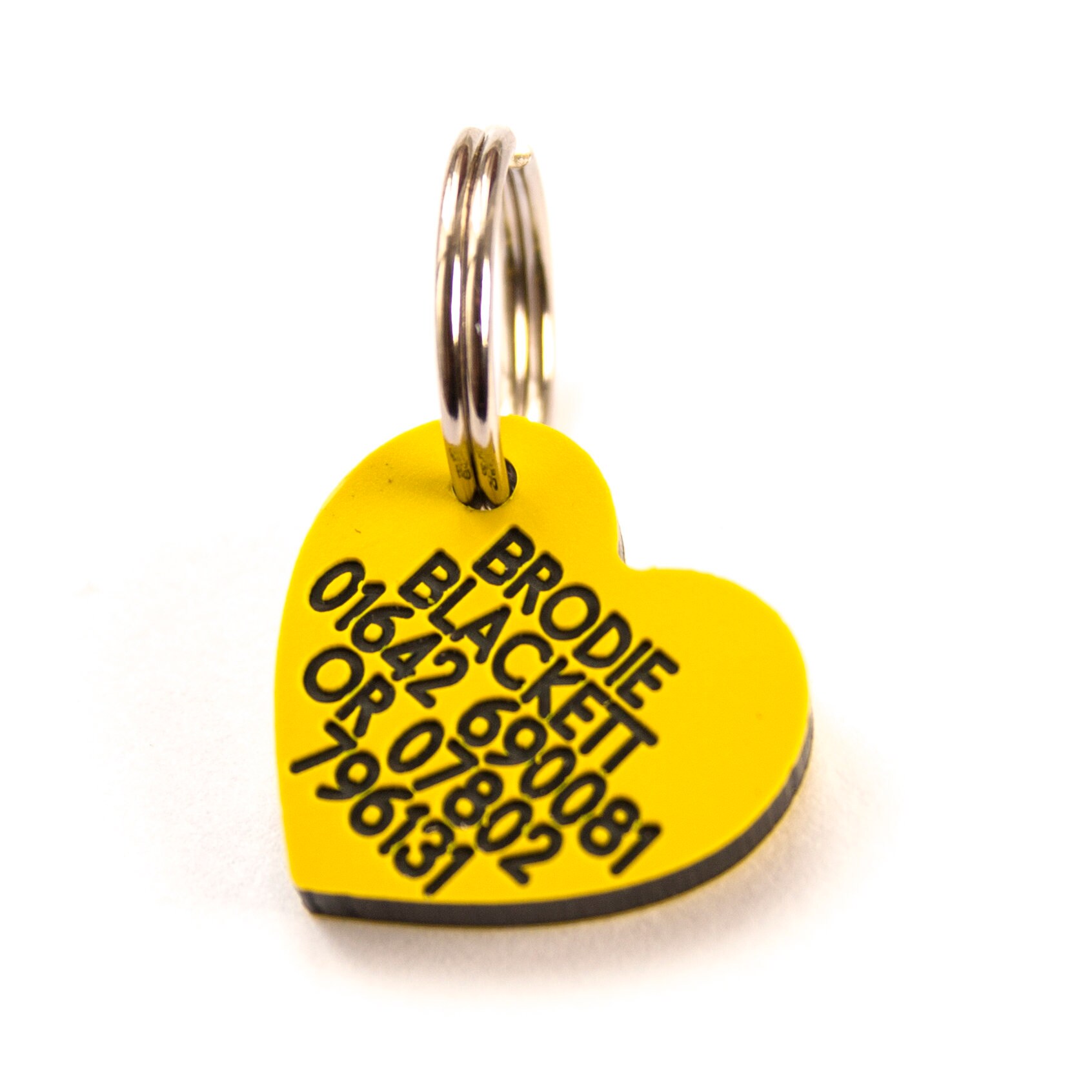 Deeply Engraved 3mm Thick Plastic Dog Tag 22x21mm Heart - Etsy