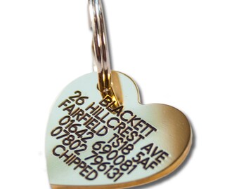 Heart Dog Tag | Etsy