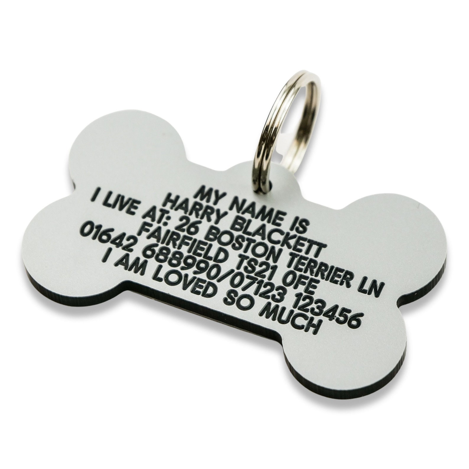 Deeply Engraved 3mm Thick Plastic Dog Tag, 58x33mm Bone - Etsy