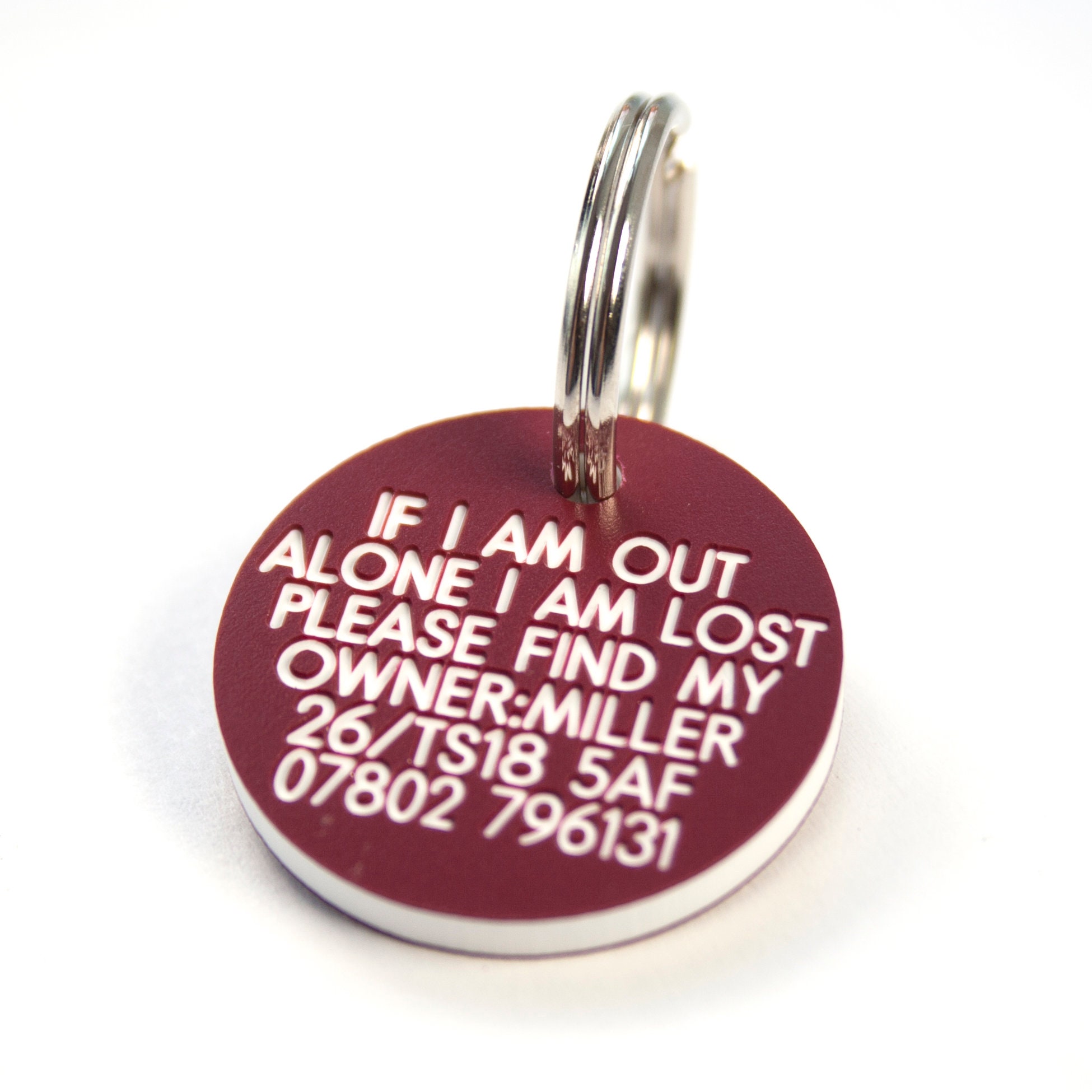 Deeply Engraved 3mm Thick Plastic Dog Tag 27mm Round - Etsy