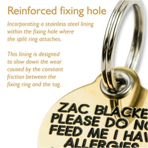 REINFORCED Deeply Engraved Solid Brass Dog Tag, 33mm Round - Etsy