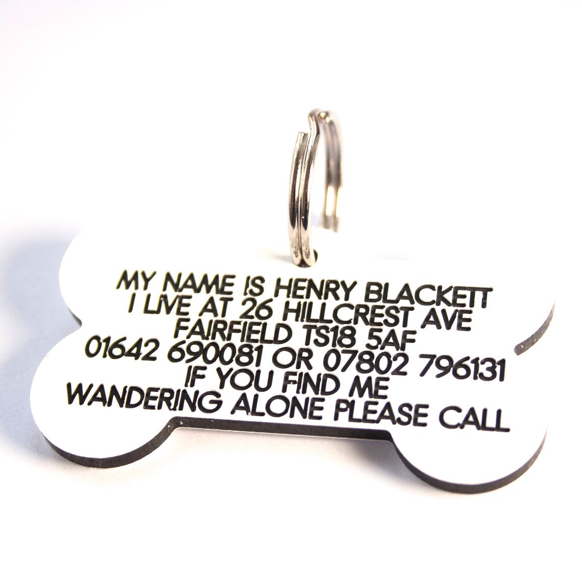 Deeply Engraved 3mm Thick Plastic Dog Tag 58x33mm Bone - Etsy