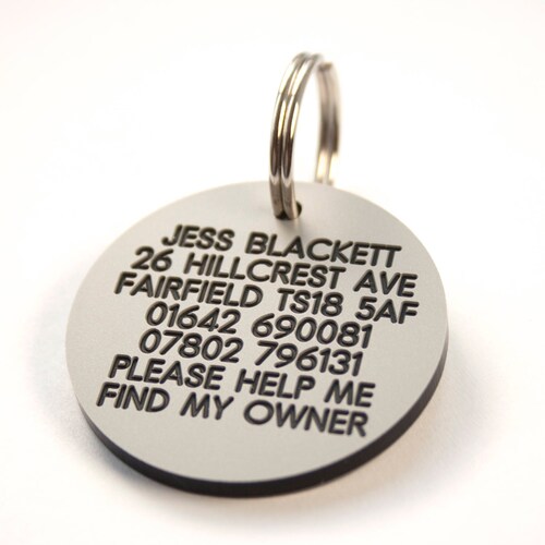 Deeply Engraved 3mm Thick Plastic Dog Tag 39x22mm Bone - Etsy