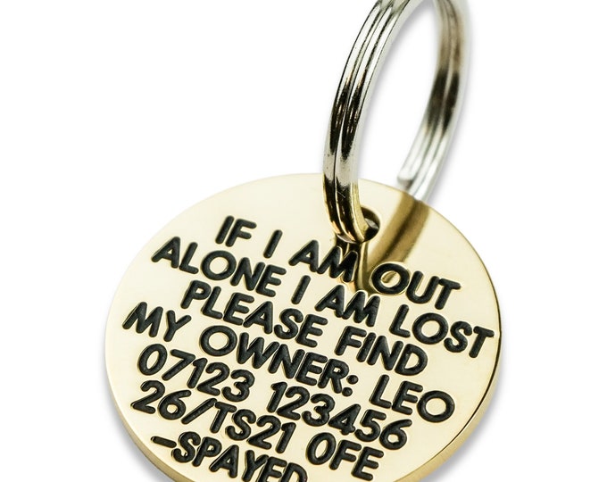 Deeply Engraved 3mm Thick Plastic Dog Tag, 27mm Round - Etsy