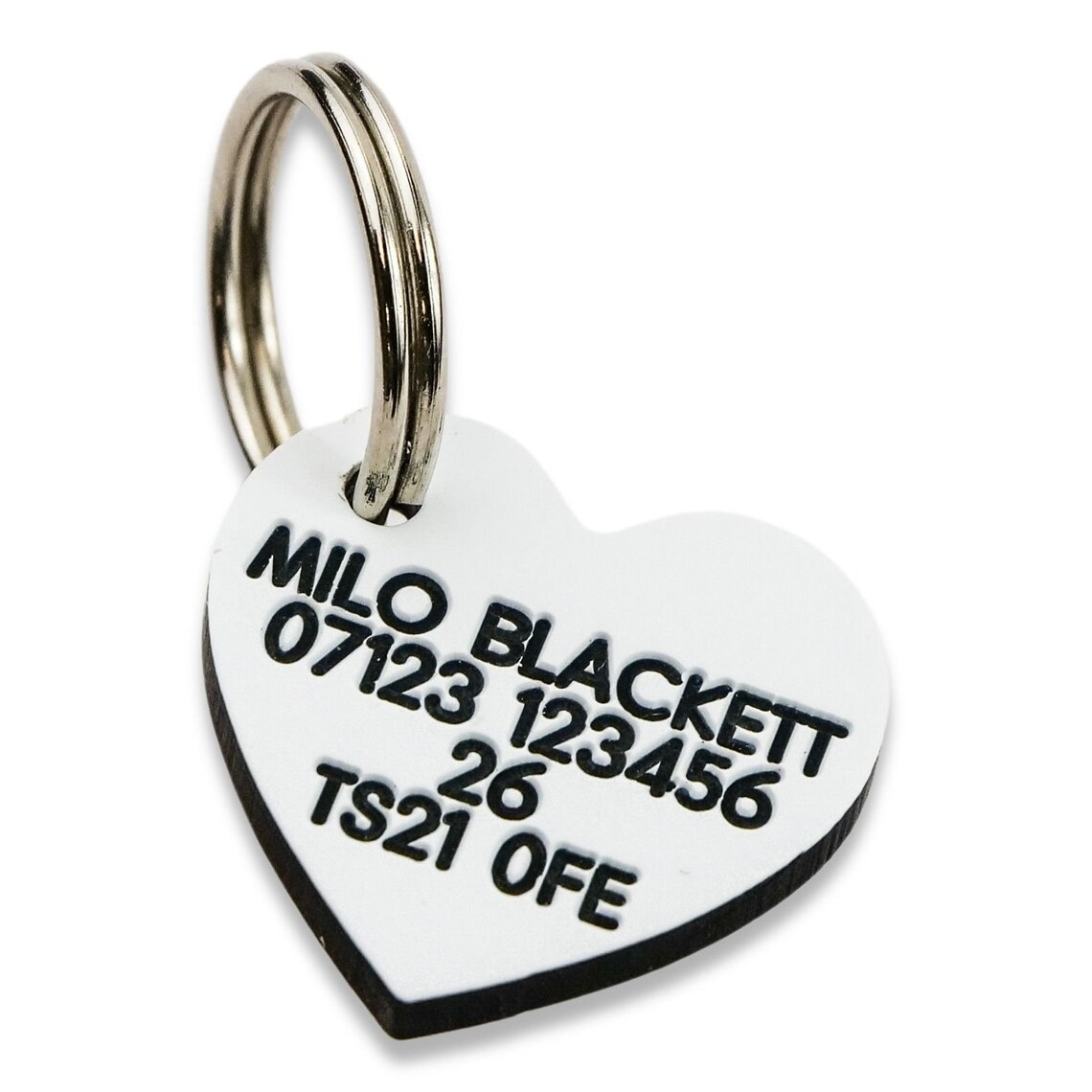 Deeply Engraved 3mm Thick Plastic Dog Tag, 22x21mm Heart - Etsy
