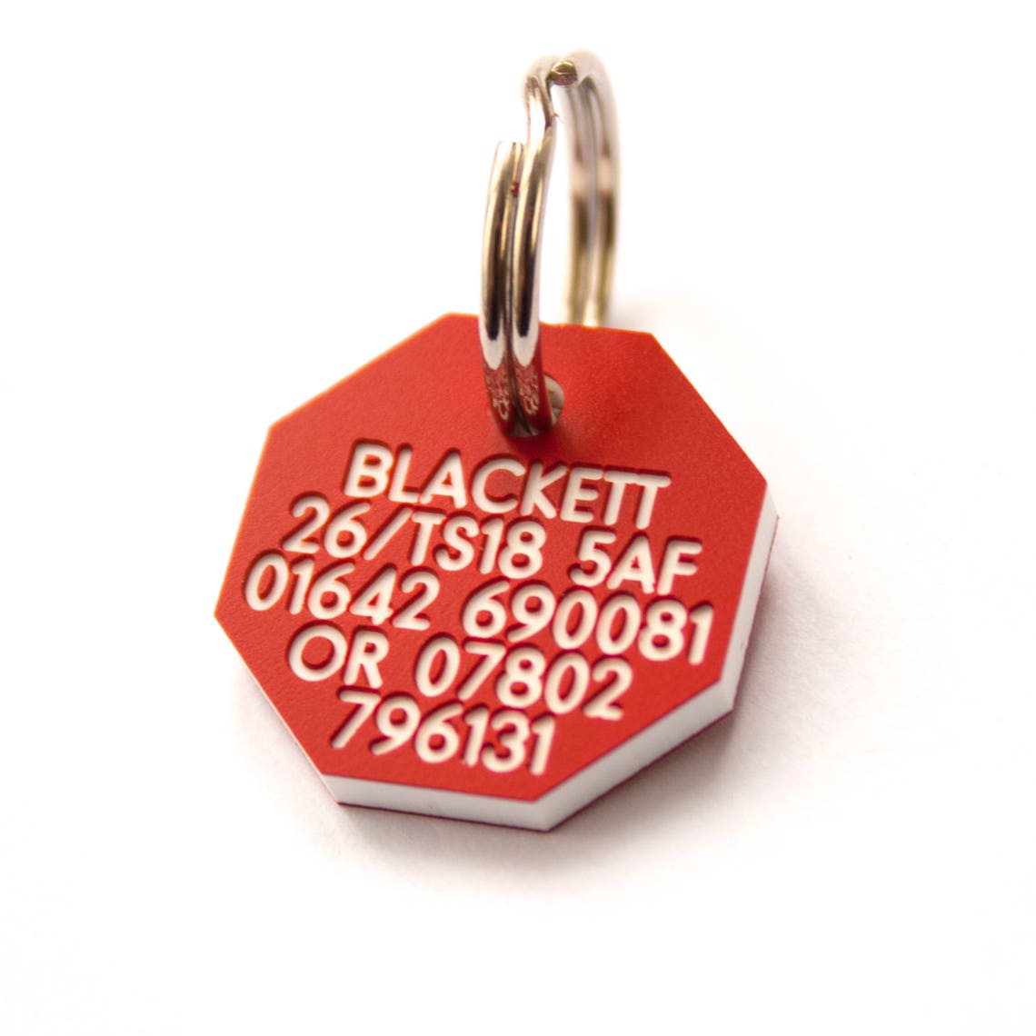 Deeply Engraved 3mm Thick Plastic Dog Tag 21mm Octagonal - Etsy