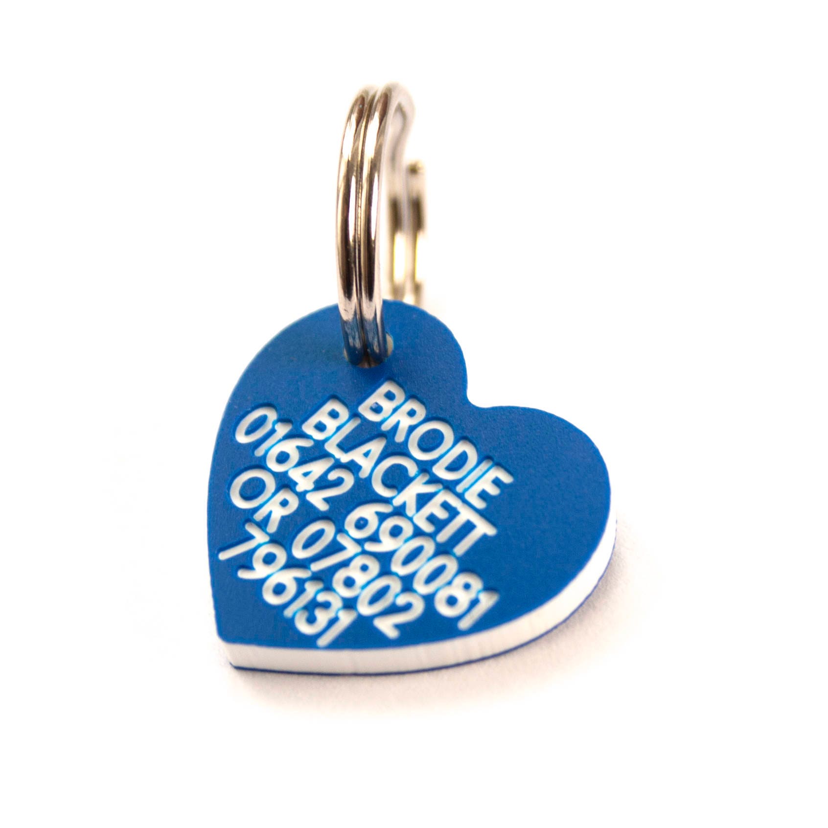 Deeply Engraved 3mm Thick Plastic Dog Tag 22x21mm Heart - Etsy