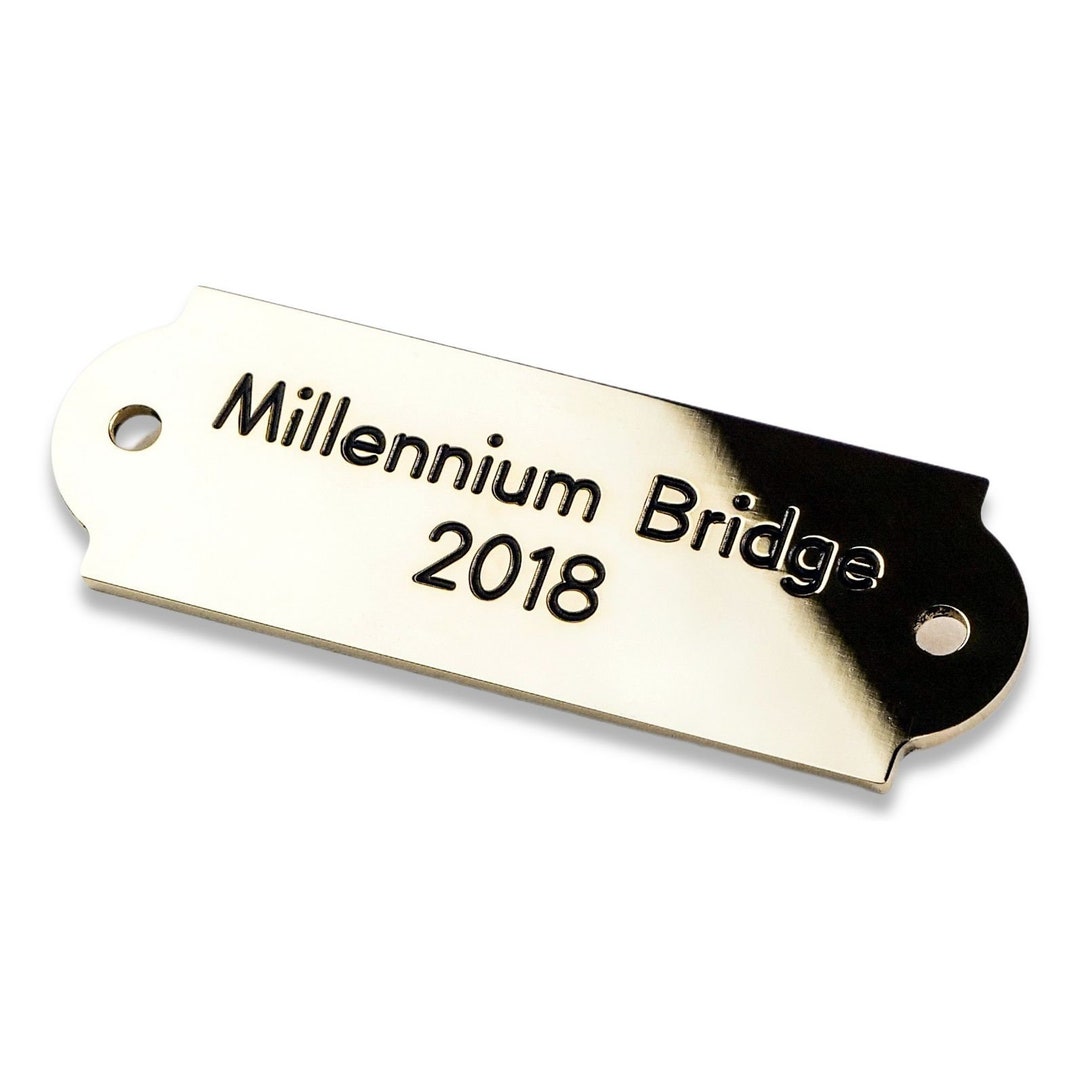 Small Size 60mm X 20mm Curve End Solid Brass Engraved Nameplate - Etsy