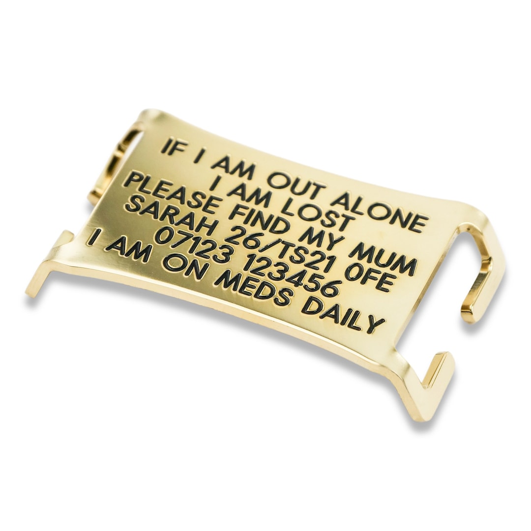 Easy Fit Agility Dog Tag, Solid Brass With Deep Engraving, Fits Collars ...