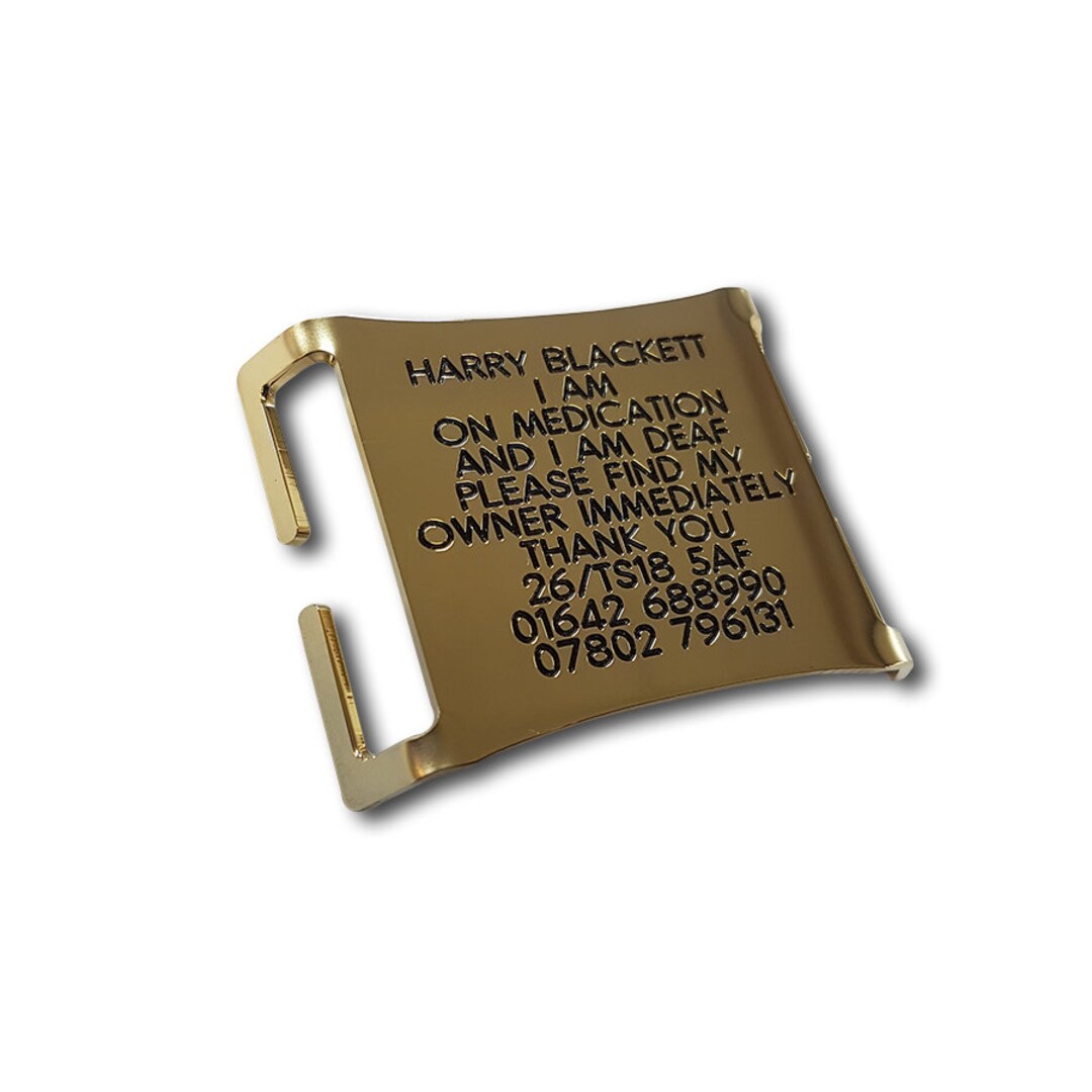 Easy Fit Agility Dog Tag, Solid Brass With Deep Engraving, Fits Collars ...