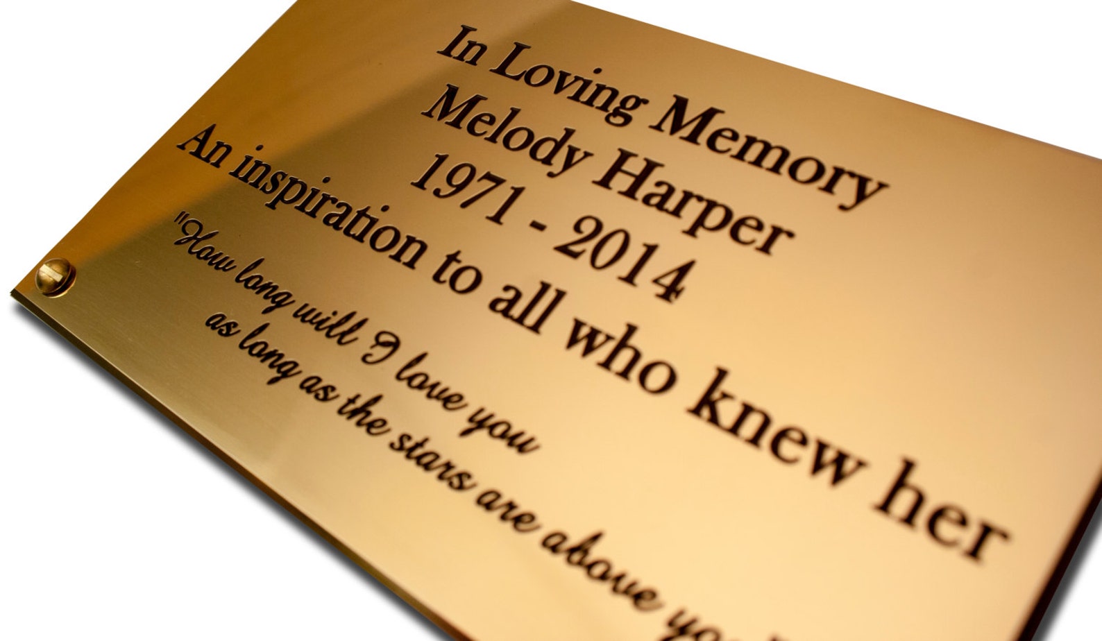 8 X 3 Solid Brass Engraved Nameplate | Etsy