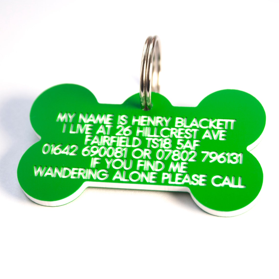 Deeply Engraved 3mm Thick Plastic Dog Tag 58x33mm Bone - Etsy