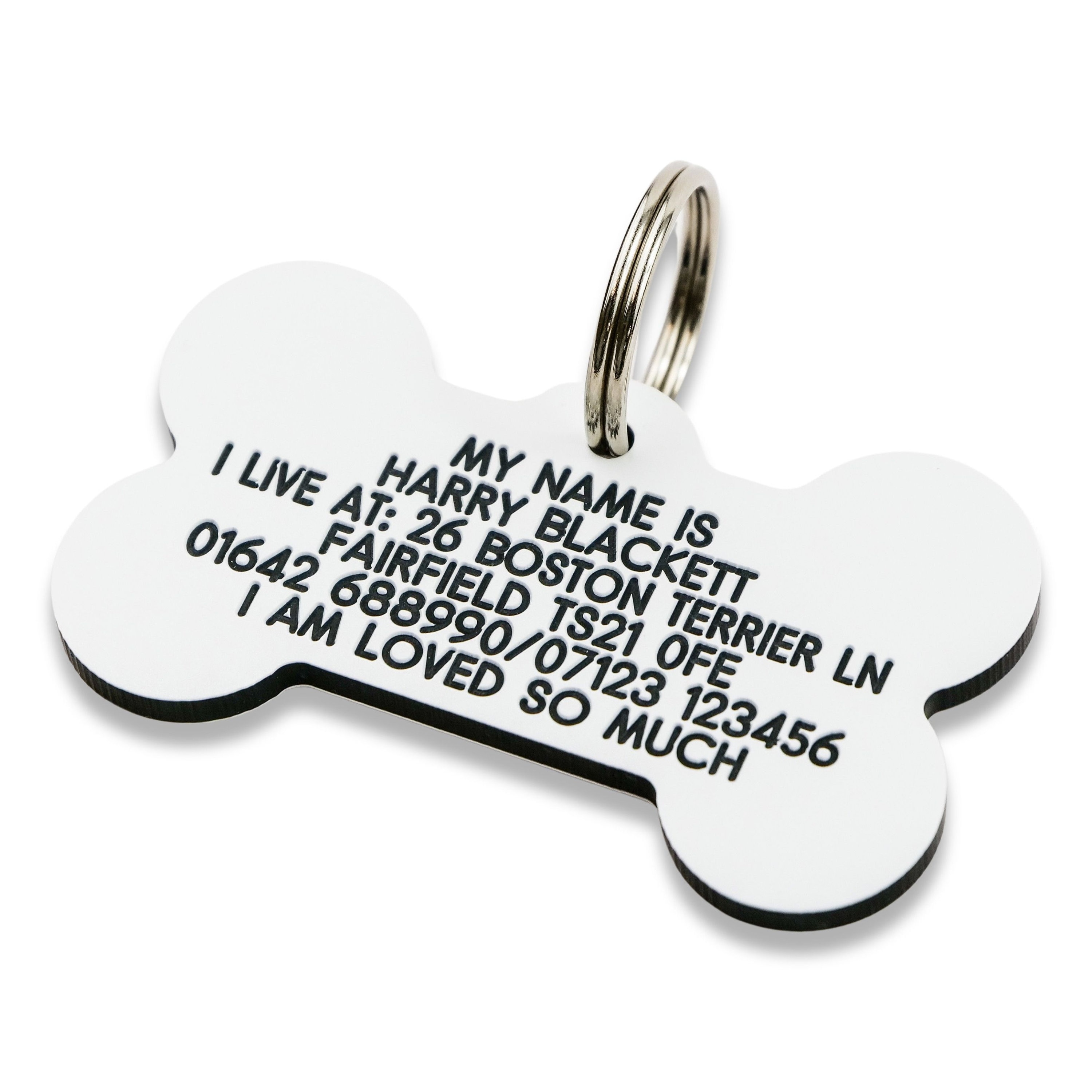 Deeply Engraved 3mm Thick Plastic Dog Tag, 58x33mm Bone - Etsy