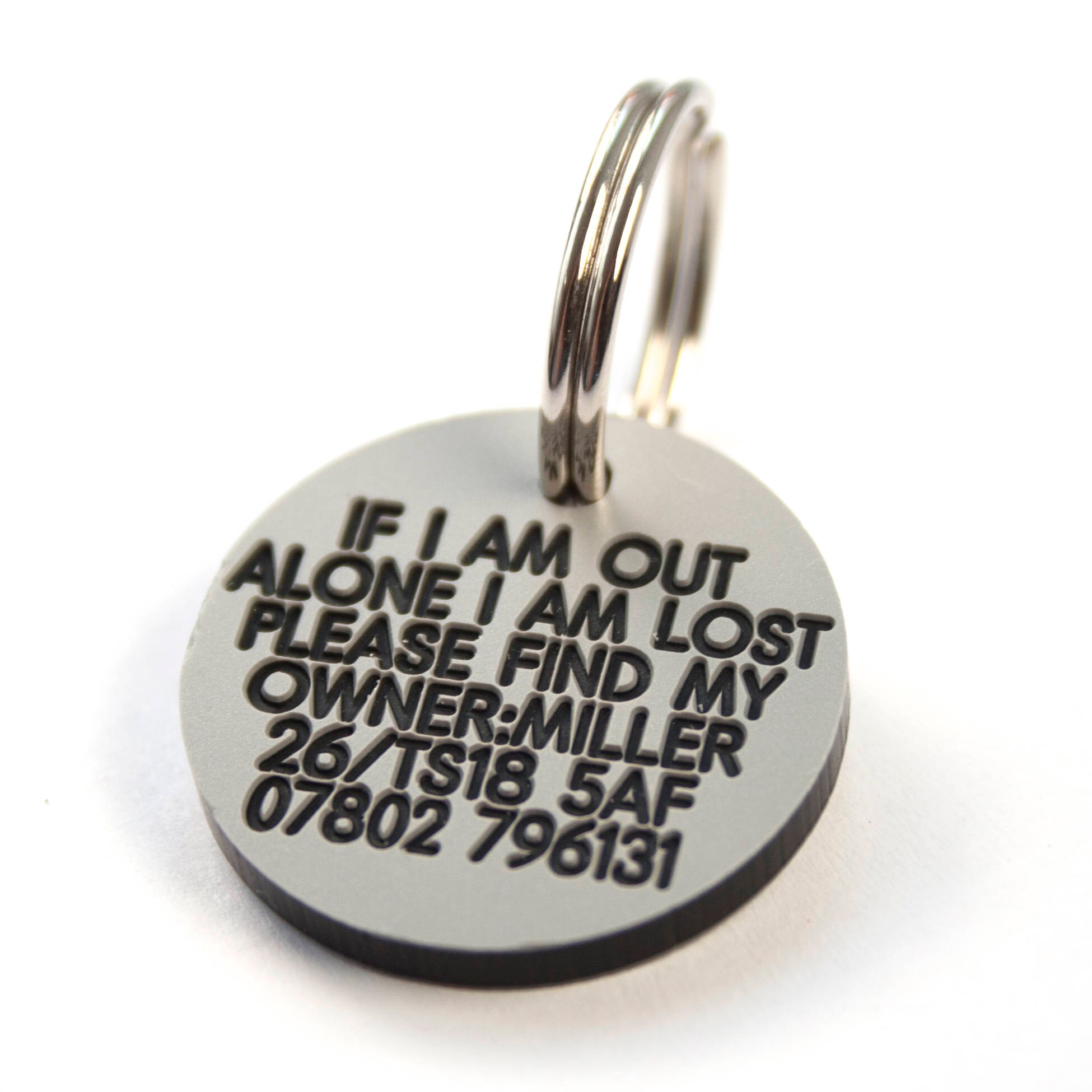 Deeply Engraved 3mm Thick Plastic Dog Tag 27mm Round - Etsy