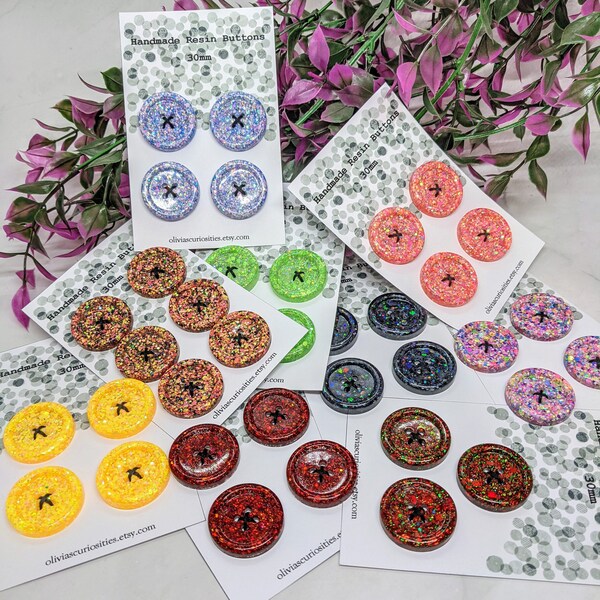 Glitter Buttons - Etsy