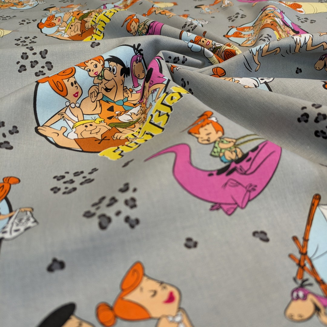 100% Cotton - Licenced Fabric Prints - the Flintstones - Kids - Classic ...