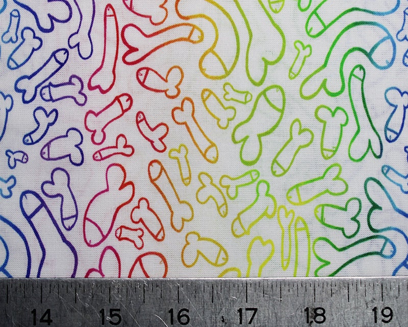 Rude Rainbow Fabric - Little Johnny Fabric - 100% Cotton Fabric - Etsy